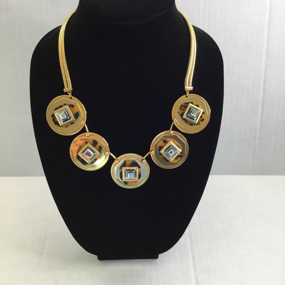J. Crew | Jewelry | Jcrew Collection Gold And Tortoise Shell Rhinestone ...